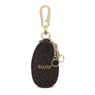 Kazar Braunes Leder-Schl&uuml;sseletui mit gepr&auml;gtem Muster - - Accessories - Damen - Braun - ONE SIZE