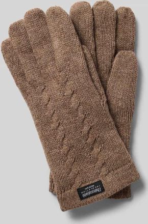 Eem Fashion Handschuhe aus reiner Wolle mit Label-Detail