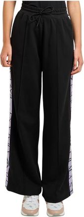 Emporio Armani Femme, Pantalons, Noir, Taille: 42 FR Pantalon avec bande lat&eacute;rale griff&eacute;e