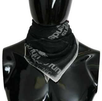 Costume National Mens Wool-Viscose Foulard Scarf Black