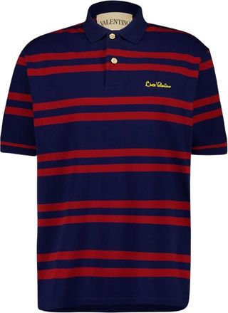 Valentino Garavani Homme, Tops, Multicolore, Taille: S Polo en piqu&eacute; de coton avec broderie Chez Valentino