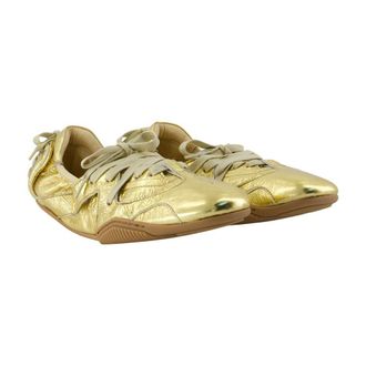 Acne Studios Womens Flat Gold Lambskin