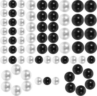 Angoily Sewroro 400 St&uuml;ck Schwimmende Kunstperlen Vasenf&uuml;ller 10 14Mm ABS Perlenmix Wei&szlig; Schwarz f&uuml;r Blumenvasen Dekoration Selbstgemacht