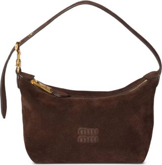 Miu Miu Mini-Tasche aus Wildleder - Braun