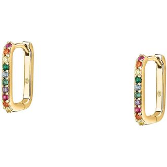 Cleor Boucles doreilles en argent 925/1000 et zircon