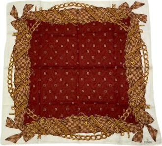 Fendi Pre-owned Vintage Silk Scarf - Femme - Pre-owned - Rouge - Taille: ONE Size
