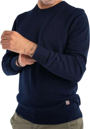 Gianni Lupo Homme, Pulls, Bleu, Taille: XL Gl383S/F25 Tricot ras du cou