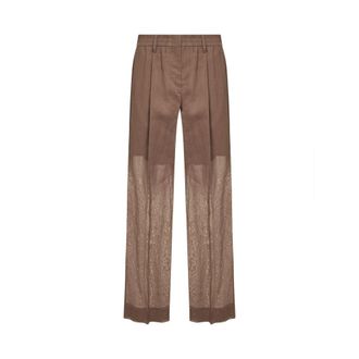 Brunello Cucinelli Femme, Pantalons, Brun, Taille: 40 FR Sartorial Track Pantalons