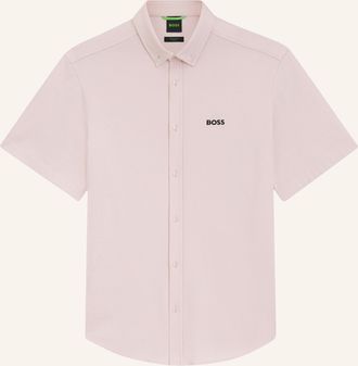 HUGO BOSS Kurzarm-Hemd St_Motion S Regular Fit Aus Jersey orange