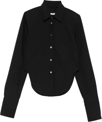Covert Femme, Blouses et Chemises, Noir, Taille: 38 FR Chemise &agrave; Ourlet Arrondi