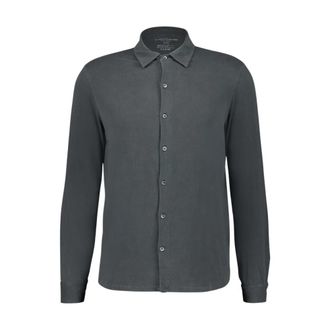 Majestic Filatures Graues Langarmhemd - - Shirts - Herren - Grau - 2XL
