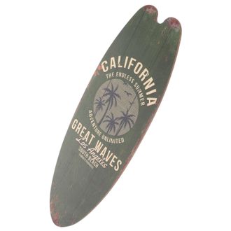 Artibetter Sommerliche Surfbrett Holzdeko Wandplakette in Leuchtenden Farben Robuste Meeresdekoration f&uuml;r Bar und Strandh&uuml;tte Vintage Surfboard Schild aus Holz L