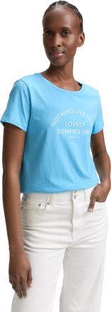 Tom Tailor Damen 1046546 T-Shirt, 15592-Clear Light Blue, S