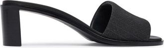 Calvin Klein Pantoletten Block Heel Sandal Aop HW0HW03016 Schwarz