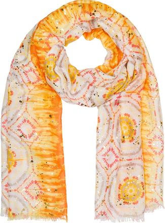 styleBREAKER Schal Schal mit Batik Muster Metallic