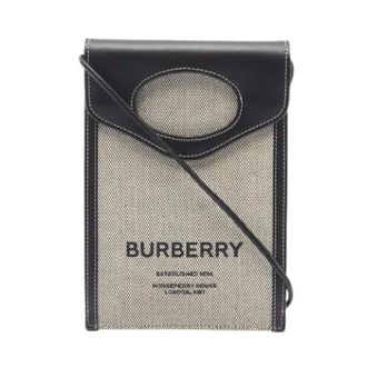 Burberry Pre-owned Leder Handy Umh&auml;ngetasche - - Pre-owned - Damen - Grau - ONE SIZE