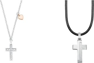 s.Oliver Kette mit Anhänger 925 Sterling Silber Mädchen Kinder Halsschmuck & Kette mit Anhänger Edelstahl Leder Jungen Kinder Halsschmuck