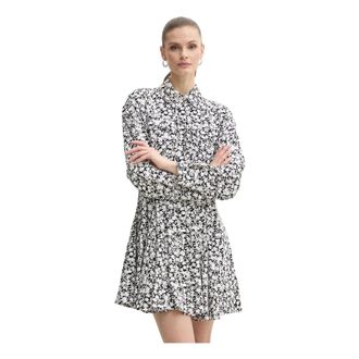 Michael Kors Robe chemise en cr&ecirc;pe satin&eacute; &agrave; imprim&eacute; floral - Femme - Robes - Multicolore - Taille: 38 FR