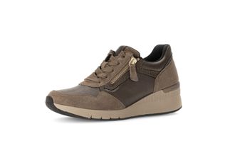 Gabor Damen Low-Top Sneaker, Frauen Halbschuhe,Moderate Mehrweite (G),Sportschuhe,Freizeitschuhe,Turnschuhe,Kupfer/nut/Bronce,37.5 EU / 4.5 UK