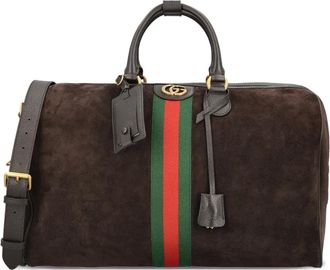 Gucci Mittelgro&szlig;e Web Reisetasche - Braun