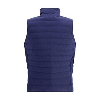 Brunello Cucinelli Mens Blue Polyester Sleeveless Jacket Clothing