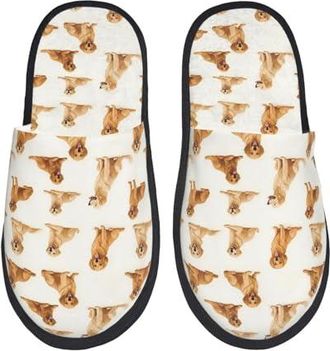 Generic Chaussons Femme Homme Impression Cool De Golden Retriever Maison Chaussures Automne Hiver Lavable Pantoufles Pour Invités, Pour Mariage, Intérieur Ext