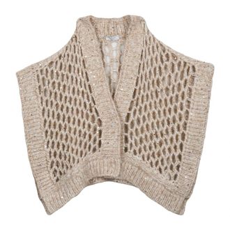 PESERICO Gilet Traforato - - Knitwear - Damen - Beige - XS