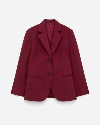 Arket Wollblazer In Hopsack-Bindung -Rot