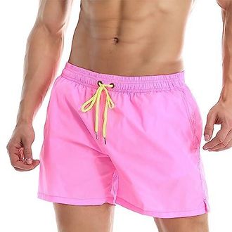 Generic Short de plage pour homme - Grande taille - Loisirs - Couleur - Sport - Dinosaure - Solide - &Eacute;t&eacute; - Plage pour homme - Pantalon de vacances - Coupe r&eacute;g