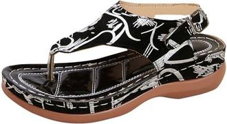 Generic Sandales noires dété pour femmes Europe et États-Unis Grande taille Pente avec chaussures compensées Été Nouveau commerce extérieur Clip orteils pour 