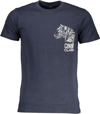 Cavalli T-Shirt mit Rundhalsausschnitt - - Tops - Herren - Blau - XL