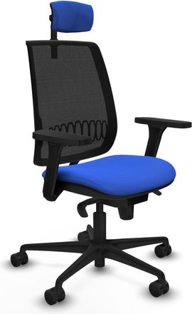 Piqueras y Crespo Hochstuhl Alares mit 3D-Armlehnen, h&ouml;henverstellbarer Lendenwirbelst&uuml;tze und h&ouml;henverstellbarem Kopfteil und Neigungsverstellung, ausgestattet mit 5 P