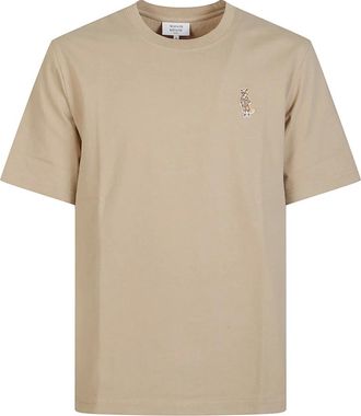 Maison Kitsun&eacute; Homme, Tops, Brun, Taille: M Dressed Fox Comfort T-shirt