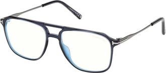 Tom Ford Homme, Accessoires, Bleu, Taille: 54 MM Eyeglasses