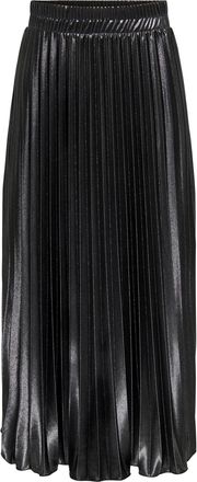 Only Damen Onllyon Pleated Shine Skirt JRS Rock, Black, X-Large