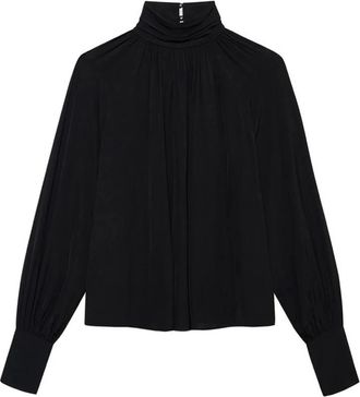 Anine Bing Femme, Blouses et Chemises, Noir, Taille: 38 FR Anne Draped Blouse