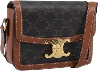 Celine Sac bandouli&egrave;re vintage Pre-owned en PVC - Femme - Pre-owned - Brun - Taille: ONE Size