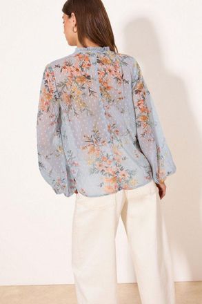 Lipsy Langarmbluse Lipsy Bluse mit Binde-Ausschnitt, Regular (1-tlg)