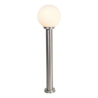 QAZQA Moderne Au&szlig;enleuchte Pfahl Edelstahl 100 cm - Sfera