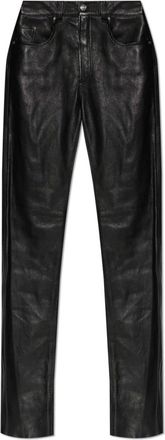 Versace Homme, Pantalons, Noir, Taille: M Pantalon en Cuir