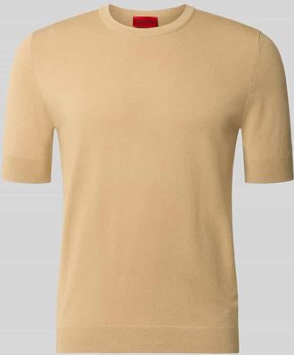 HUGO BOSS Slim Fit T-Shirt aus Feinstrick Modell SAN CARL-CV