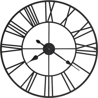 vidaXL Vidaxl - Horloge murale vintage avec mouvement &agrave; quartz M&eacute;tal 80 cm xxl