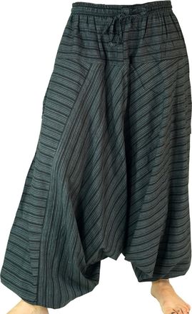 Guru Shop Haremshose Pluderhose Pumphose Aladinhose aus Baumwolle - Schwarz, Damen