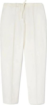 Jil Sander Femme, Pantalons, Blanc, Taille: 38 FR Pantalon Court &agrave; Cordon de Serrage