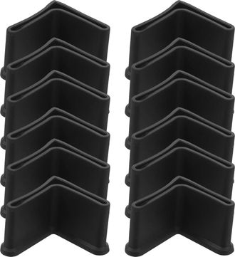 Valiclud SEWOART 20 St&uuml;ck L f&ouml;rmige rutschfeste M&ouml;belgleiter aus Elastischem Schwarzem Kunststoff 35mm M&ouml;belfu&szlig;schoner f&uuml;r Bettgestelle Stuhlbeine und Regale B