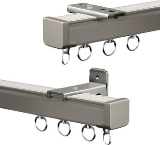 Generic Deckenschiene aus Vorhangschiene Aluminium 1 l&auml;ufig, Stummen Gardinenschiene Decken-oder Wandmontage, 50-800 cm Raumteiler-Vorhangstange for Wohnzimme