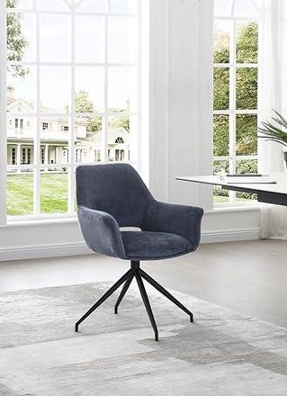 Bisley Easy Meet G, Drehbarer Besucherstuhl, Schwarz pulverbeschichtetes Sterngestel, Mit Kunststoffgleitern, Farbe: 739 oxfordblau