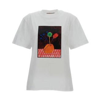 Plan C Plan C, Femme, Tops, Blanc, Taille: 36 FR T-shirt &agrave; imprim&eacute; graphique