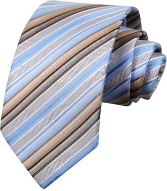 Alizeal Cravate classique à rayures pour homme 8 cm, 33, taille unique