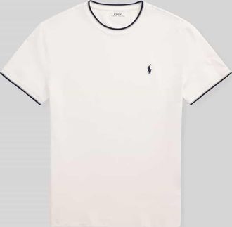 Polo Ralph Lauren Regular Fit T-Shirt aus Baumwoll-Mix mit Kontraststreifen